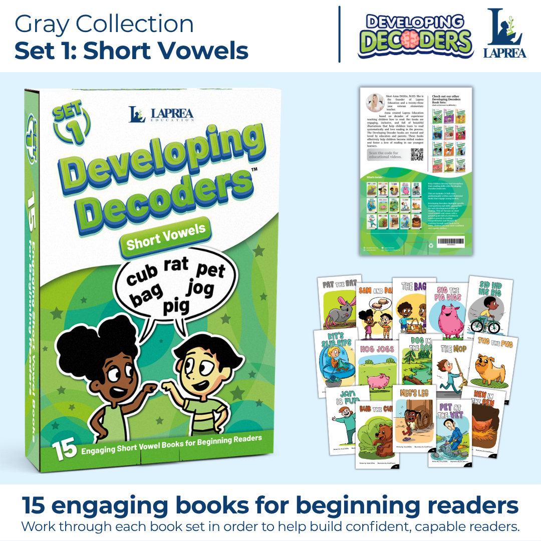 Decodable Readers: 15 Short Vowel Phonics Decodable Books for Beginnin ...